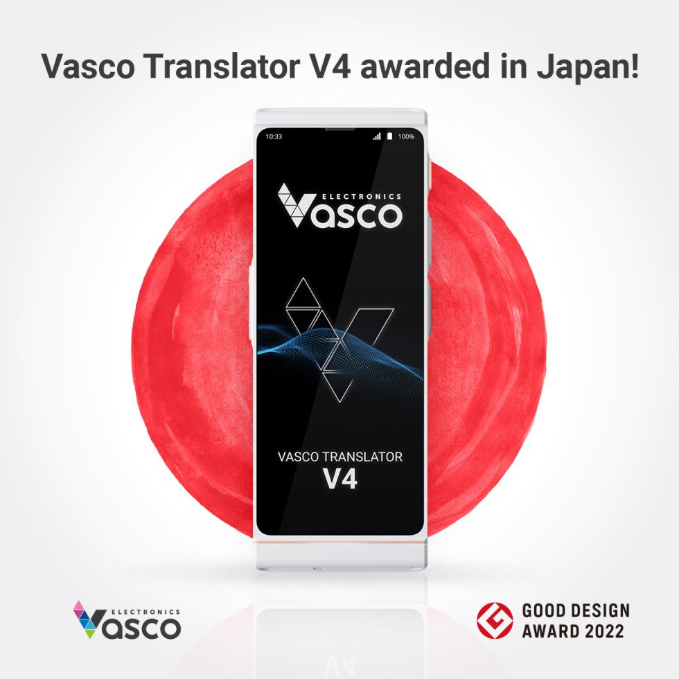 Vasco Translator V4 with Japan Good Designs Award